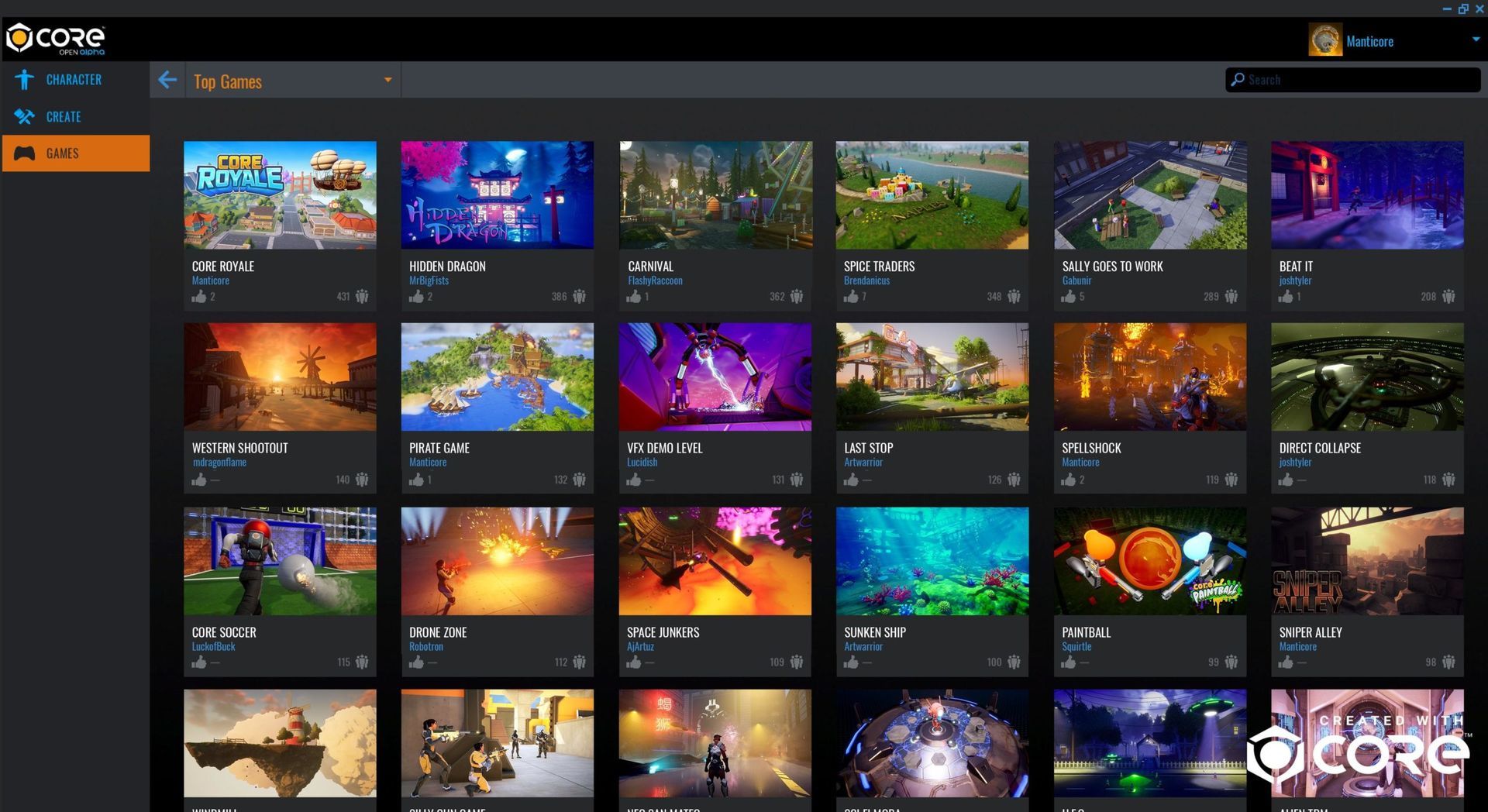 Manticore Games startet Alpha für Core, eine Plattform für angehende ...